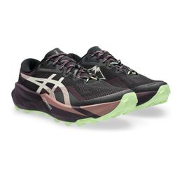 Trailrunningschuh asics "TRABUCO 14", Damen, Gr. 37,5, schwarz, schwarz aubergine, Synthetik, Schuhe