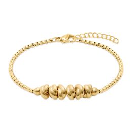 Armband s.Oliver "Knots, Knoten-Design", gelbgoldfarben, Armb&auml;nder, Damen, 20cm, Edelstahl, Armband