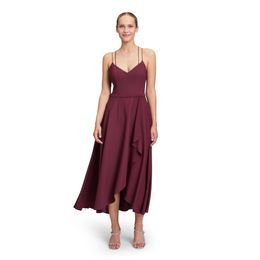 Abendkleid Vera Mont "Damen mit Volant", Damen, Gr. 36, Normalgr&ouml;&szlig;en, rot (wild ruby), Obermaterial: 100% Polyester. Futter: 100% Polyester, tailliert lang, Kleider Abendkleid, Design