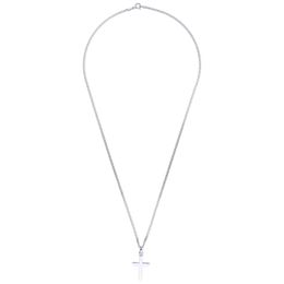 Kreuzkette Smart Jewel "mit Kreuz - Anh&auml;nger, Silber 925", silber, Halsketten, Herren, 50cm, Silber 925 (Sterlingsilber), Kreuzkette