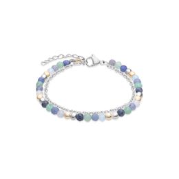 Armband s.Oliver "Colorful Beads", edelstahlfarben, multicolor, Armb&auml;nder, Damen, 20cm, Edelstahl Perlen, Edelstahl, Perlen, Armband, mit Glasperle