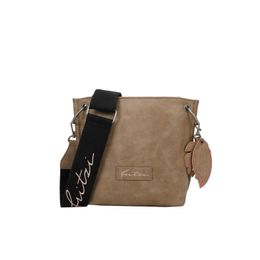 Schultertasche Fritzi aus Preussen "Eco-Fritzi03", Damen, Gr. B/H/T: 8,5cm x 22,5cm x 20,5cm, braun (hellbraun), unifarben, Taschen Schultertasche, aus veganen und recycelten Materialien