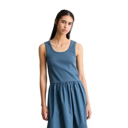 Marc O'Polo Jerseykleid MARC O'POLO DENIM "aus reinem Organic Cotton", Damen, Gr. M, Normalgr&ouml;&szlig;en, endless sea, Obermaterial: 95% Baumwolle, 5% Elasthan, unifarben, weit normal, Rundhals, normaler Saum, Kleider Jerseykleid