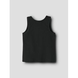 Tanktop name it "NKFHEBA SLIM TANK TOP", M&auml;dchen, Gr. 122/128, schwarz, Jersey, Obermaterial: 95% Baumwolle, 5% Elasthan, bedruckt, slim fit normal, Rundhals, Tops Tanktop, Baumwollmischung, slim fit