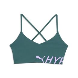 Sport-BH Puma "W X HYROX STRAPPY PWRMODE BRA", Damen, Gr. L, N-Gr, herb garden, Interlock, Obermaterial: 71% Polyester, 29% Elasthan, schmal, BHs Sport-BH, schmale Passform, f&uuml;r Fitness-Training, sportlicher Stil
