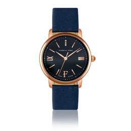 Quarzuhr ISABELLA FORD "FA3-S128R", blau (dunkelblau), Armbanduhren, Damen, Quarzuhr