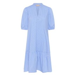 Midikleid Culture "Kleid CUebony", Damen, Gr. L, N-Gr, blau (blau stripe), Obermaterial: 70% Baumwolle CO. 27% Polyamid PA. 3% Elasthan EL., Kleider Midikleid