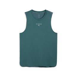 Tanktop Puma "M X HYROX CLOUDSPUN TANK", Herren, Gr. L, gr&uuml;n (herb garden), Jersey, Obermaterial: 94% Polyester, 6% Elasthan, relaxed fit normal, Rundhals, Tops Tanktop, Relaxed Fit, &auml;rmellos, f&uuml;r Fitness und Training