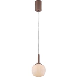 JUST LIGHT LED Deckenleuchte "NAMI", braun (sand), 1, &Oslash; 15cm H: 80cm, 1 Stk., Leuchten, dimmbar, Simply Dim, Memory nach Trennung vom Netz, Comfort Lift, LED Deckenleuchte
