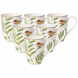 Villeroy & Boch Becher VILLEROY & BOCH "Kaffeebecher Amazonia Anmut 350 ml 6er Set bunt", bunt, Porzellan, Trinkgef&auml;&szlig;e, Becher