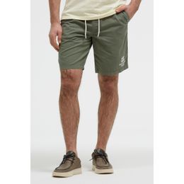 Sporthose CAMP DAVID, Herren, Gr. L, Normalgr&ouml;&szlig;en, gr&uuml;n olive, Twill, Material: 100% Baumwolle, unifarben, regular fit knielang, Hosen Sporthose, mit Elastikbund & seitlichen Taschen