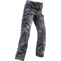 Arbeitsbundhose Uncle Sam "Bund", Herren, Gr. 60, EURO, gr&uuml;n (oliv camouflage, schwarz), Obermaterial: 65% Polyester PES. 35% Baumwolle CO., Hosen