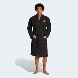 Bademantel adidas Performance Gr. L, schwarz, L, Obermaterial: 100% Baumwolle, Hausm&auml;ntel, Bademantel