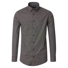 Langarmhemd Casamoda "Casamoda Freizeithemd Print", Herren, Gr. L, Normalgr&ouml;&szlig;en, gr&uuml;n (dunkelgr&uuml;n), 100% Baumwolle, bedruckt, comfort fit, Hemden