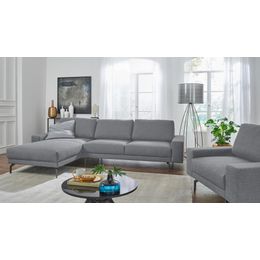 Ecksofa "CR.450, Designecksofa, Polsterecke, Breite 294cm, L-Form", schwarz (anthrazitgrau, schwarzgrau 064, 36), B:294cm H:85cm T:178cm, Flachgewebe VICTORIA (41% Polyacryl 38% Polyester 21% Baumwolle), CREATION BY ROLF BENZ, Sofas, Ecksofa, Armlehne breit und niedrig, Alugussf&uuml;&szlig;e in umbragrau, Breite 294 cm