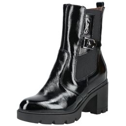 Stiefelette Nero Giardini "Nero Giardini Stiefelette Leder/Textil", Damen, Gr. 40, schwarz, Leder, Textil, Schuhe Stiefelette