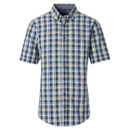 Kurzarmhemd Casamoda "Casamoda Freizeithemd Kurzarm kariert", Herren, Gr. L, Normalgr&ouml;&szlig;en, gr&uuml;n, 100% Baumwolle, kariert, comfort fit, Hemden