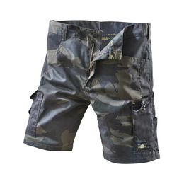 Arbeitsbundhose Uncle Sam "Sam Shorts", Herren, Gr. 62, EURO, beige (camouflage), Obermaterial: 65% Polyester PES. 35% Baumwolle CO., Hosen