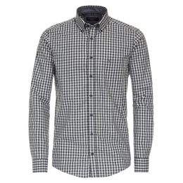 Langarmhemd Casamoda "Casamoda Freizeithemd kariert", Herren, Gr. M, Normalgr&ouml;&szlig;en, gr&uuml;n (dunkelgr&uuml;n), 100% Baumwolle, kariert, l&auml;ssig geschnitten, Hemden