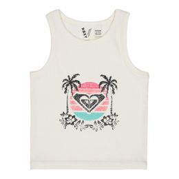 Tanktop Roxy "Iconic Days", M&auml;dchen, Gr. 10(140-148cm), wei&szlig; (coconut milk), Obermaterial: 95% Baumwolle, 5% Elasthan., Tops Tanktop