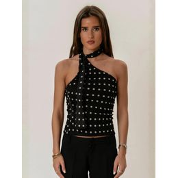 Funktionstop ITS MAY "ITS MAY Top Lorenza", Damen, Gr. L, schwarz-wei&szlig; (schwarz), Obermaterial: 80% Polyester, 20% Elasthan, Tops