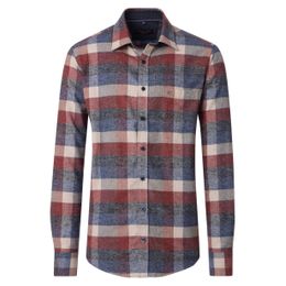 Langarmhemd Casamoda "Casamoda Freizeithemd kariert", Herren, Gr. L, Normalgr&ouml;&szlig;en, blau, 100% Baumwolle, kariert, comfort fit, Hemden