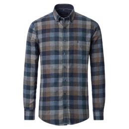 Langarmhemd Casamoda "Casamoda Freizeithemd kariert", Herren, Gr. XL, Normalgr&ouml;&szlig;en, blau, 100% Baumwolle, kariert, l&auml;ssig geschnitten, Hemden