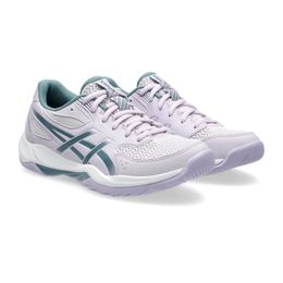 Hallenschuh asics "GEL-ROCKET 12", Damen, Gr. 37,5, dahlia, foggy teal, Synthetik, Schuhe Hallenschuh, besonders geeignet f&uuml;r Handball und Volleyball