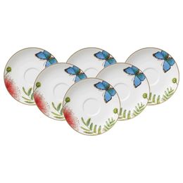 Villeroy & Boch Untertasse VILLEROY & BOCH "Kaffee- / Teeuntertassen Amazonia Anmut &oslash; 15 cm 6er Set bunt", bunt, Speiseteller