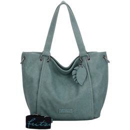 Henkeltasche Fritzi aus Preussen "Eco-Fritzi02", Damen, Gr. B/H/T: 12,5cm x 33,5cm x 54cm, gr&uuml;n, unifarben, Taschen, aus veganen und recycelten Materialien