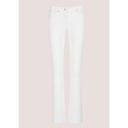Madeleine Mode Regular-fit-Jeans MADELEINE "Denimhose Schmale Jeans im Five-Pocket-Style", Damen, Gr. 21, N + K Gr, wei&szlig;, Obermaterial: 95% Baumwolle CO. 5% Elasthan EL., Modern, Jeans, Mit "M"-Stickerei auf der Ges&auml;&szlig;tasche