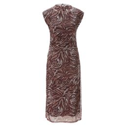 Midikleid Aniston SELECTED, Damen, Gr. 36, N-Gr, braun (braun, beige, sanftes wei&szlig;, lila, camel), Mesh, Jersey, Obermaterial: 95% Polyester, 5% Elasthan. Futter: 95% Viskose, 5% Elasthan, bedruckt, gemustert, figurbetont ca. Mitte Wade, Kleider Midikleid, In Mesh-Quali&auml;t und im angesagten Animalprint - NEUE KOLLEKTION