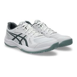 Hallenschuh asics "UPCOURT 6", Herren, Gr. 42,5, wei&szlig;, steel grau, Synthetik, Schuhe Hallenschuh, besonders geeignet f&uuml;r Handball und Volleyball
