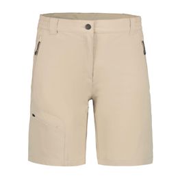 Trekkingshorts Icepeak "Icepeak Shorts Beaufort", Damen, Gr. 36, EURO-Gr&ouml;&szlig;en, kitt, Stoff, 90% Polyester, 10% Elasthan, Hosen