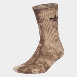 Sportsocken adidas originals "TIE DYE CR S 3P", Damen, Gr. L, sanftes wei&szlig;, wonder beige, schwarz braun, Obermaterial: 52% Baumwolle, 45% Polyester, 2% Elasthan, 1% Polyamid, Socken Sportsocken, f&uuml;r sportive Aktivit&auml;ten und Laufen, mit Batikf&auml;rbetechnik