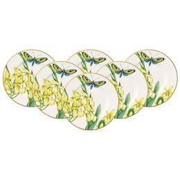 Villeroy & Boch Brotteller VILLEROY & BOCH "Brotteller Amazonia Anmut &oslash; 16 cm 6er Set bunt", bunt, Speiseteller