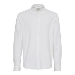 !Solid Langarmhemd SOLID "Langarmhemd SDVal", Herren, Gr. L, N-Gr, wei&szlig;, Obermaterial: 98% Baumwolle CO. 2% Elasthan EL., Hemden