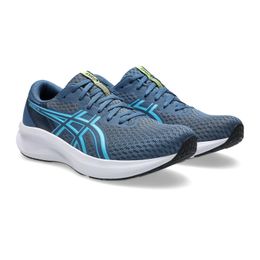 Laufschuh asics "PATRIOT 14", Herren, Gr. 42,5, grand shark, energy aqua, Synthetik, Schuhe Laufschuh, atmungsaktives Mesh-Obermaterial, Energiegeladene Mittelsohle