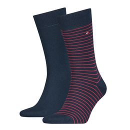 Socken Tommy Hilfiger "TH MEN SMALL STRIPE SOCK 2P", Herren, Gr. 39-42, tommy original, Baumwollmischung, Elasthan, Polyamid, normal, Socken Socken, Tommy Hilfiger-Branding