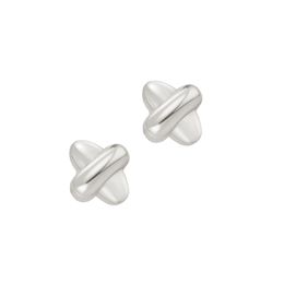 Paar Ohrstecker s.Oliver "Knots", silber (edelstahlfarben), Ohrringe, Damen, Edelstahl
