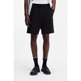 Sweatshorts Hugo "Dimacshort", Herren, Gr. L, N-Gr, schwarz002, Sweatware, Obermaterial: 82% Baumwolle, 13% Polyester, 5% Elasthan, unifarben, regular fit kniefrei, Hosen Sweatshorts, Regular Fit, Baumwoll-Mix, Eingrifftaschen