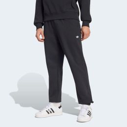 Sporthose adidas originals "TREFOIL ESSENTIALS, REGUL&Auml;R GESCHNITTEN, FLEECE", Herren, Gr. L, N-Gr, schwarz, normal, gr., Obermaterial: 82% Baumwolle, 18% Polyester, Hosen Sporthose