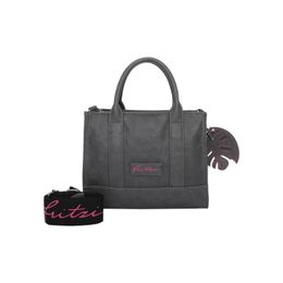 Henkeltasche Fritzi aus Preussen "Eco Square", Damen, Gr. B/H/T: 9cm x 21cm x 26cm, grau, unifarben, Taschen, aus veganen und recycelten Materialien