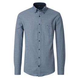 Langarmhemd Casamoda "Casamoda Freizeithemd uni", Herren, Gr. XL, Normalgr&ouml;&szlig;en, blau, 100% Baumwolle, unifarben, comfort fit, Hemden