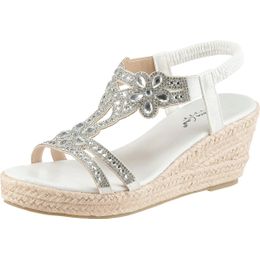 Andrea Conti Damen Sandalette wei&szlig; Gr&ouml;&szlig;e 41