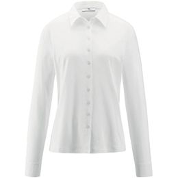 Peter Hahn - Jersey-Bluse, weiss, Gr. 46 / L - Baumwolle
