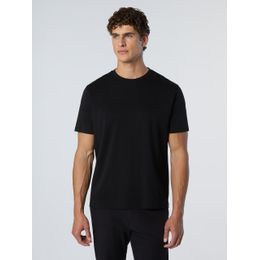 North Sails T-Shirt Interlock-Gewebe mit Etikett