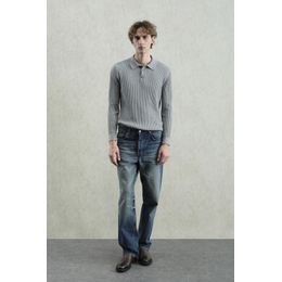 Slim Fit Ripp-Polo-T-Shirt
