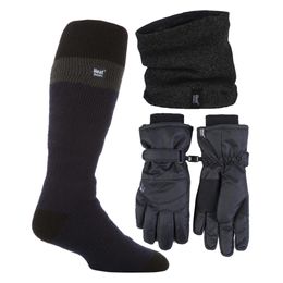 Heat Holders Herren Ski-Set mit Halsw&auml;rmer, Handschuhen und thermischen Ski-Socken f&uuml;r die Winterkleidung