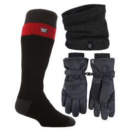 Heat Holders Herren Ski Set: Nackenw&auml;rmer, Handschuhe & Thermo-Ski-Socken Winterbekleidung